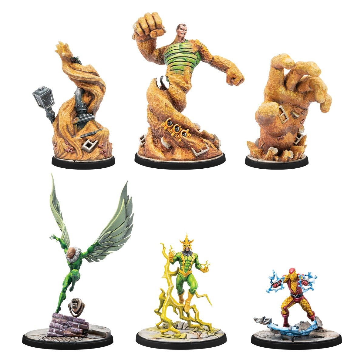 Marvel Crisis Protocol - Electro & Sandman & Shocker & Vulture - Der